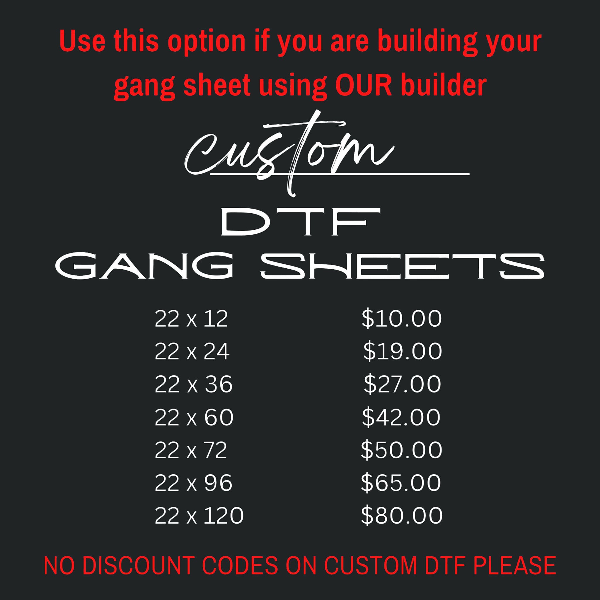 NEW Create Using Build a Gang Sheet - NEW BAGS BUILDER - Custom DTF Di ...