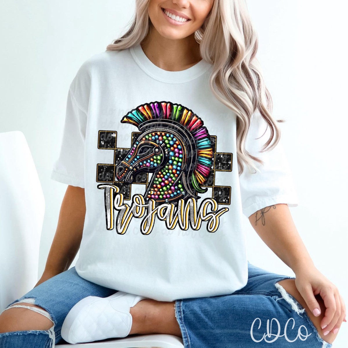 Bright Faux Rhinestone Bling Mascots DTF 2 of * – Chase Design Co.