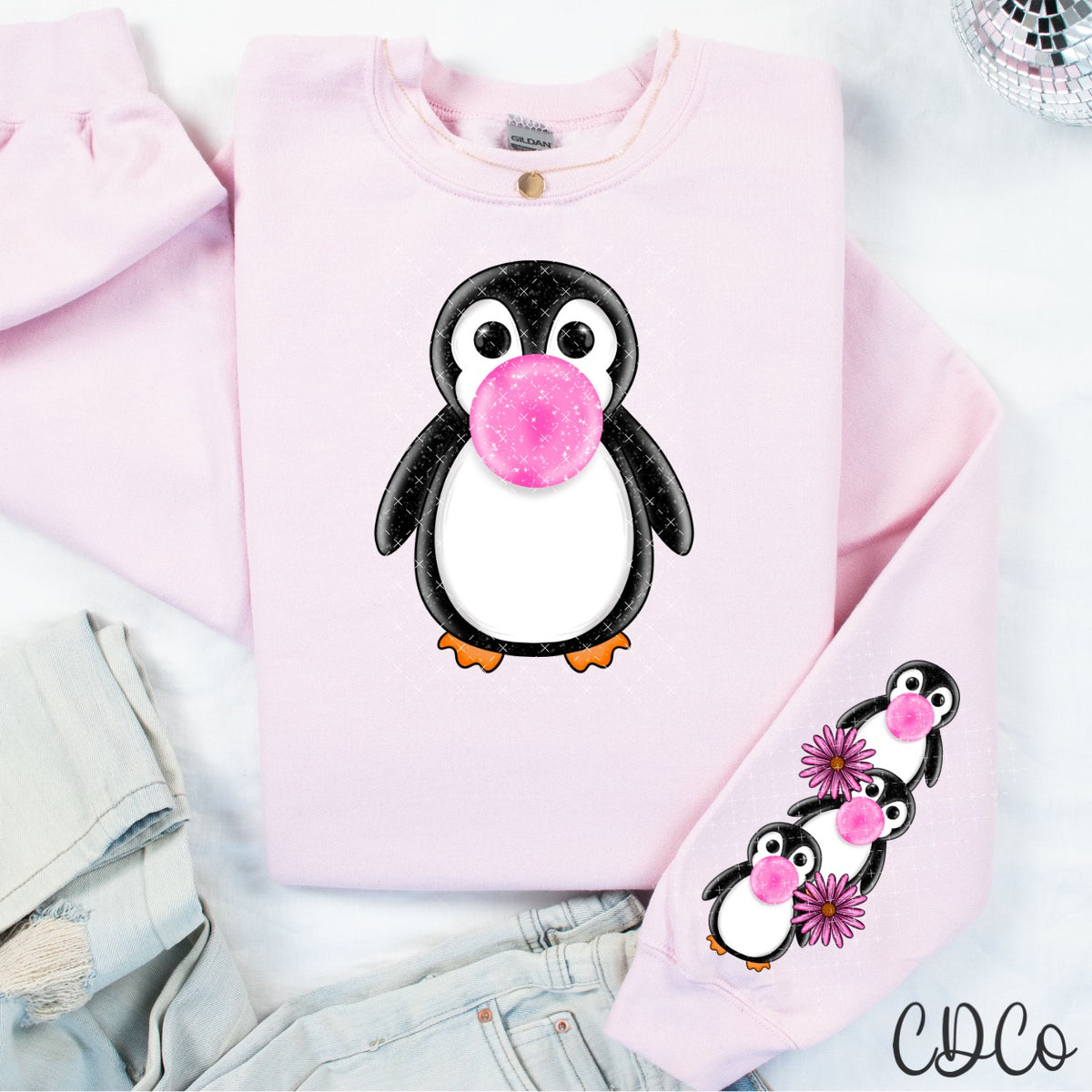Bubble Gum Penguin w/Sleeve 8554 DTF – Chase Design Co.