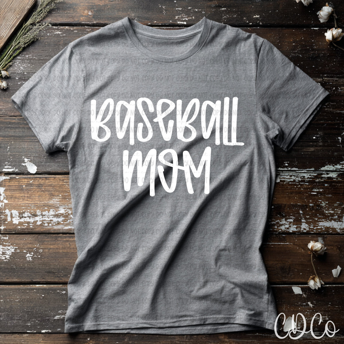 Baseball Mom / White - 91269 DTF – Chase Design Co.