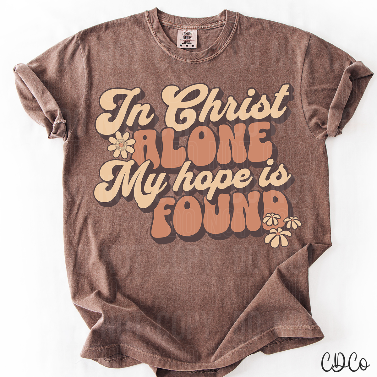 In Christ Alone My Hope Is Found w/Flowers 3752 DTF – Chase Design Co.