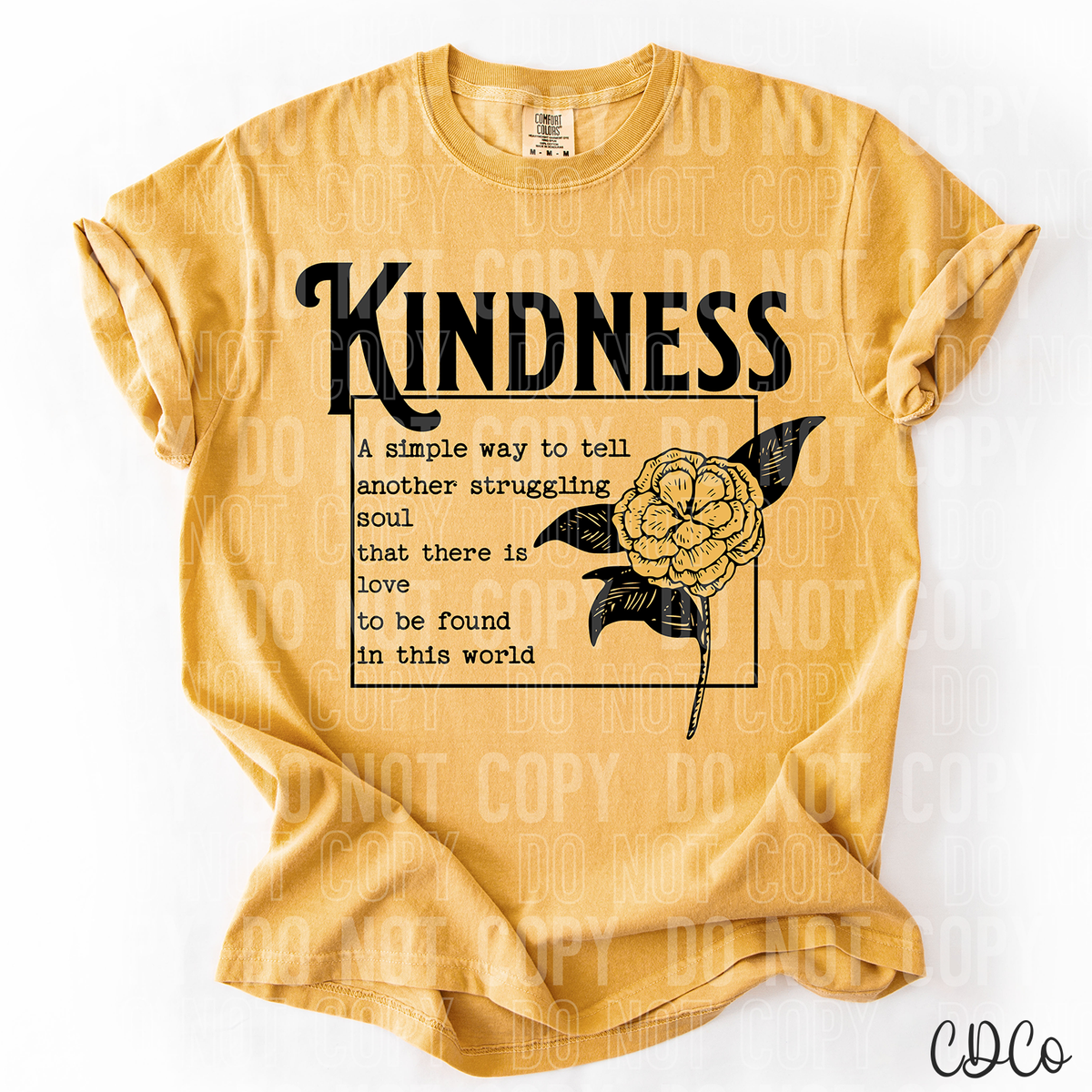 Kindness A Simple Way Yellow Flower 3904 DTF – Chase Design Co.