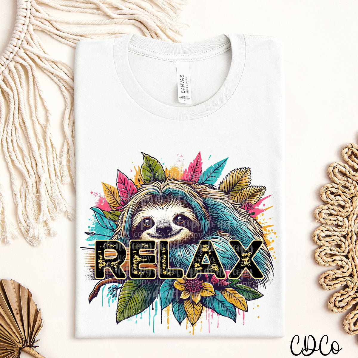 Relax Sloth DTF – Chase Design Co.