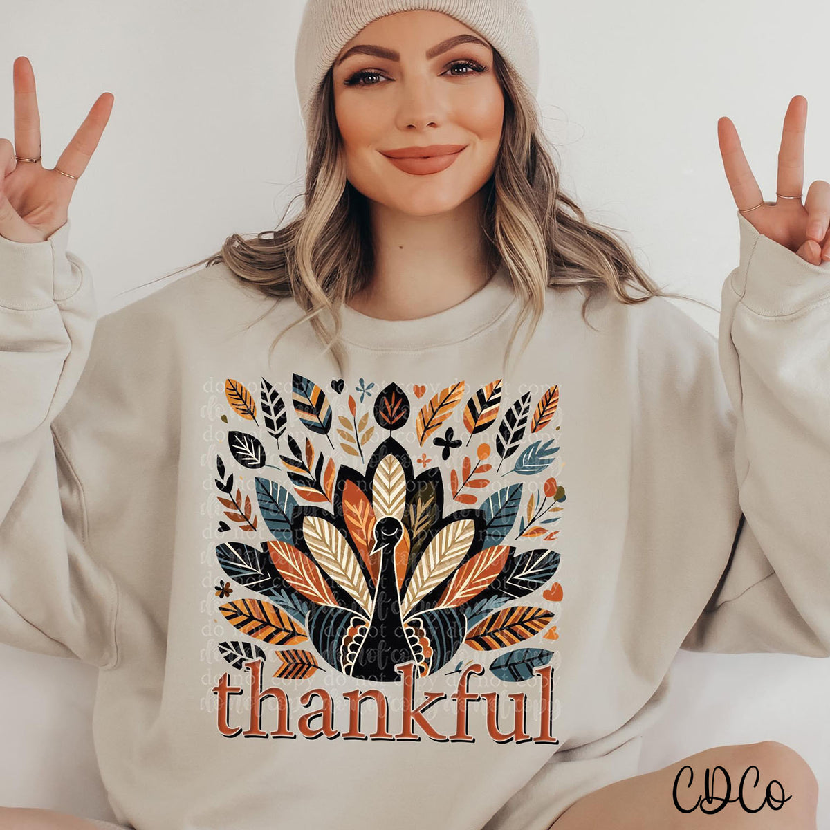 Boho Thankful Turkey 2114 DTF – Chase Design Co.