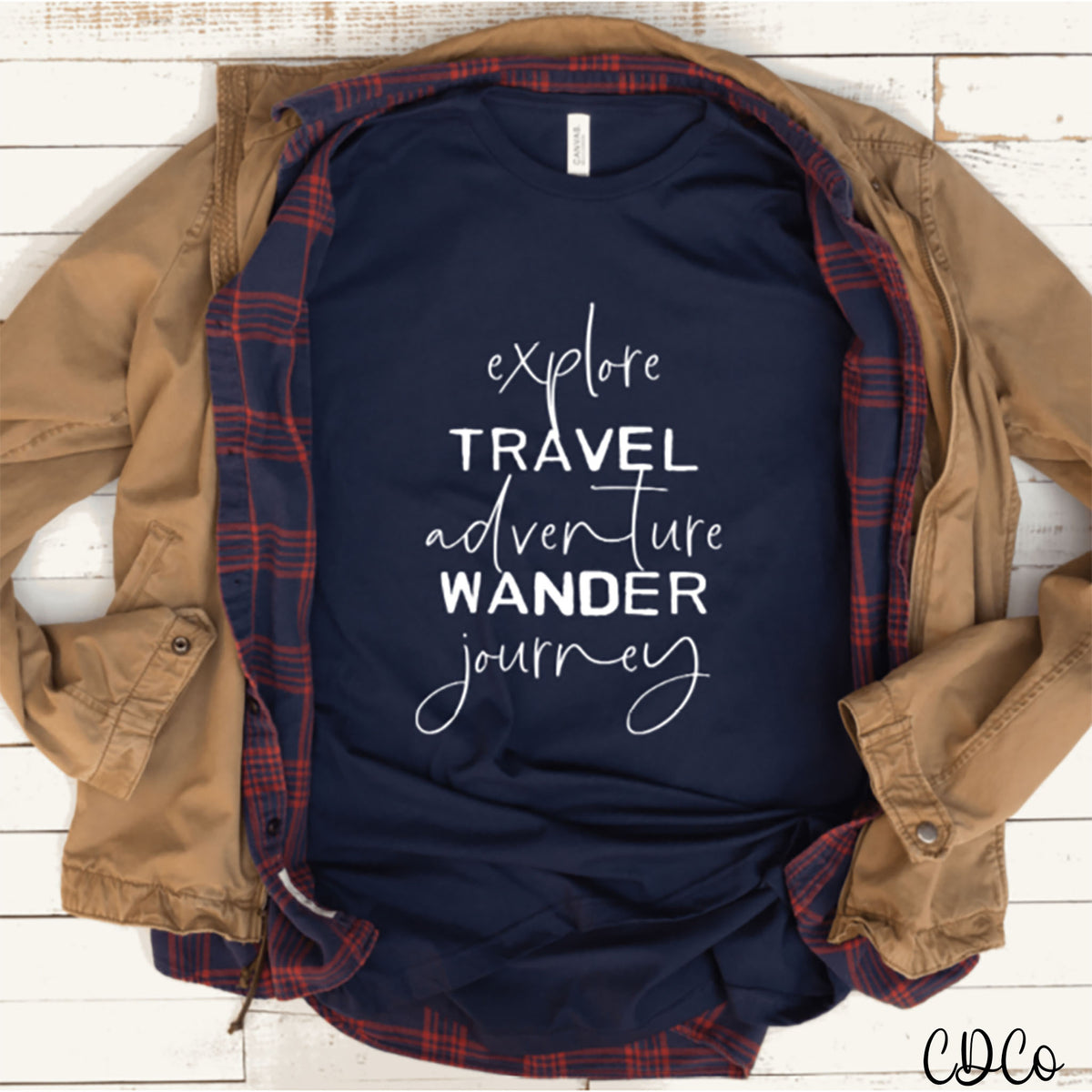 Explore Travel Adventure Wander Journey - White DTF – Chase Design Co.
