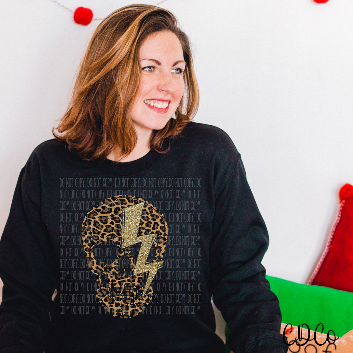 Leopard Bolt Skull DTF – Chase Design Co.